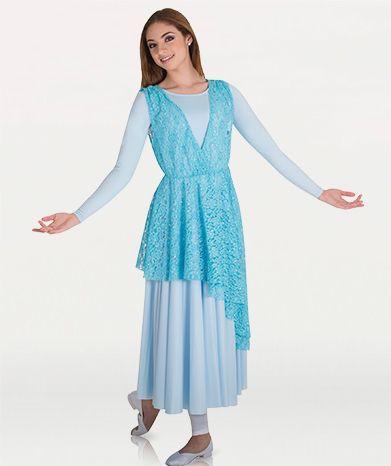 Body Wrappers Adult Lace Asymmetrical Overlay- 626
